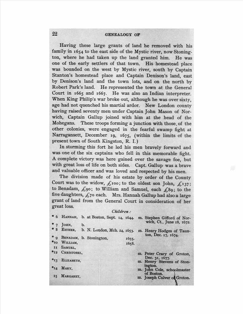 John Gallup and Hannah Lake – Tales of a Family