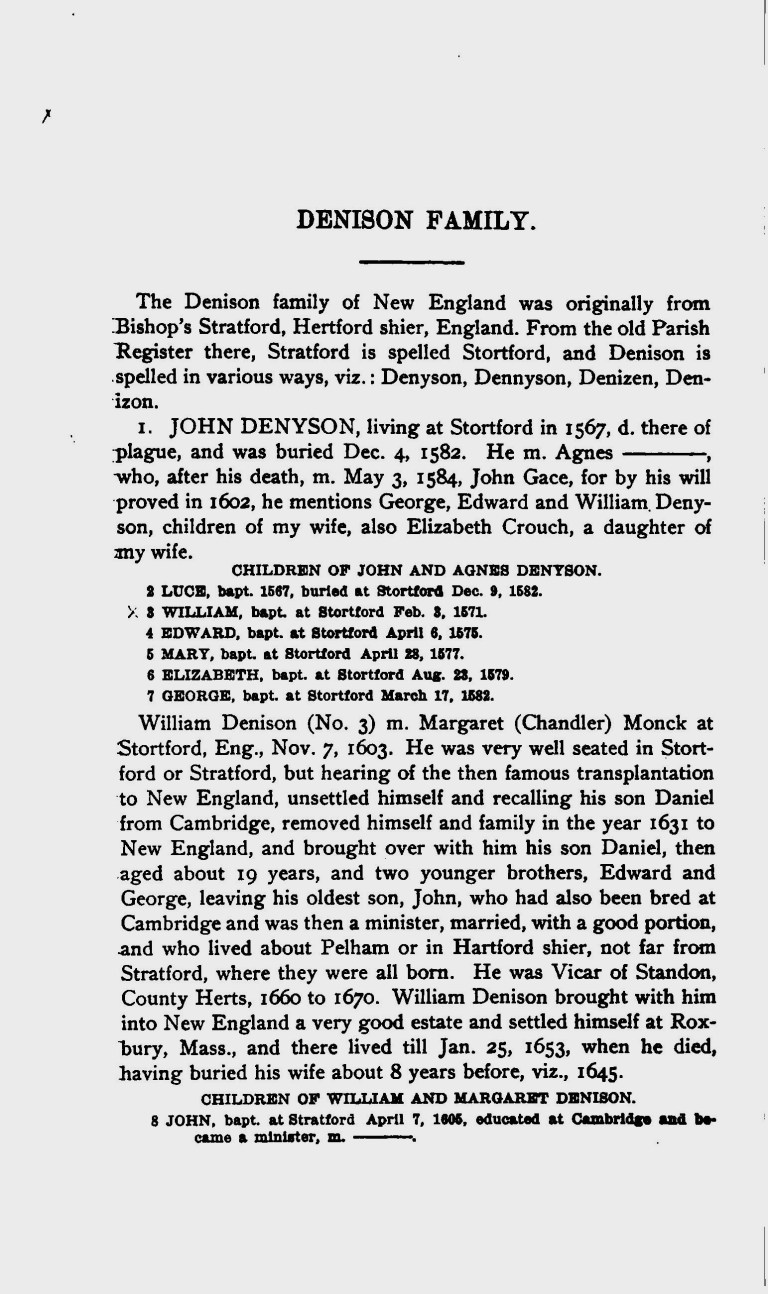 John Dennison and Agnes Willie – Tales of a Family