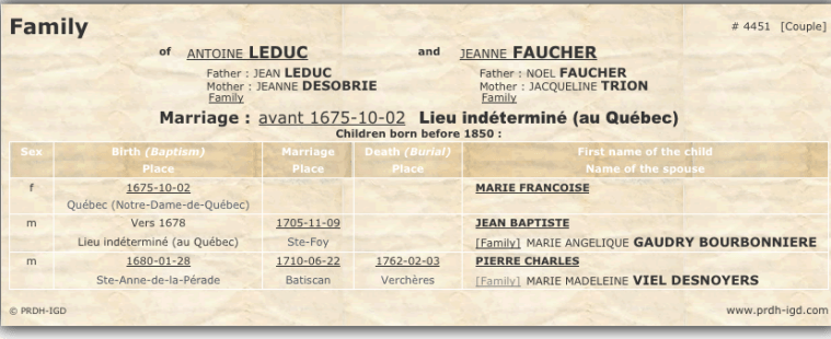 Leduc Family Tree – Tales of a Family