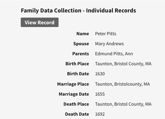 Pitts Family Tree – Tales of a Family