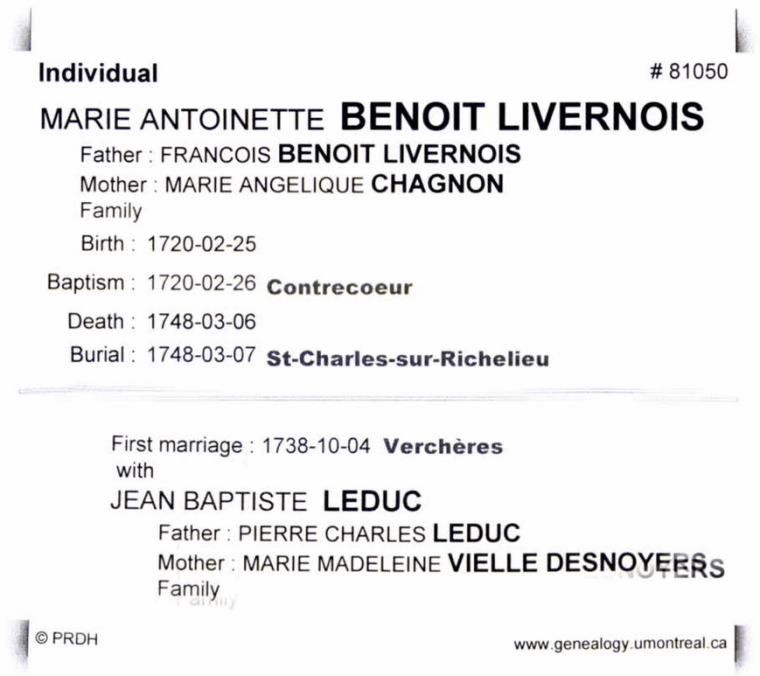 Benoit Family Tree – Tales of a Family