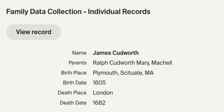 Cudworth Family Tree – Tales of a Family